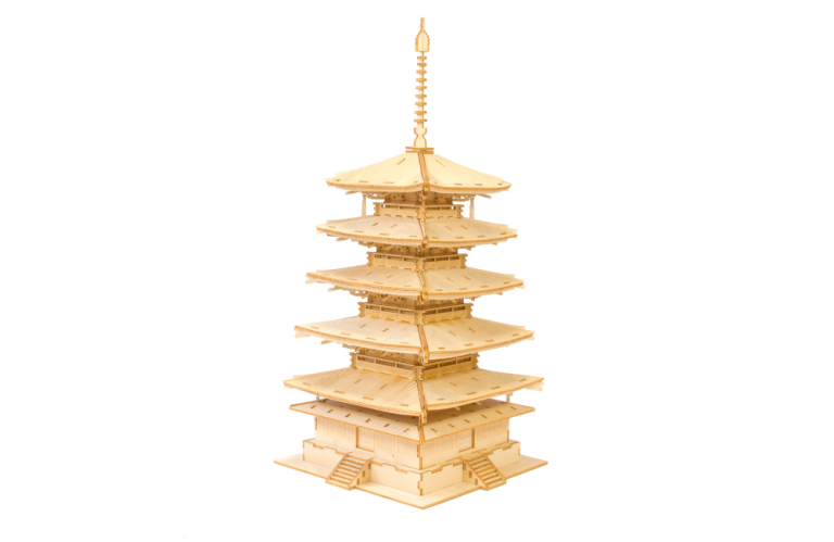 Five Story Pagoda | Ki-Gu-Mi | FSC™ certified 3D Wooden Puzzle